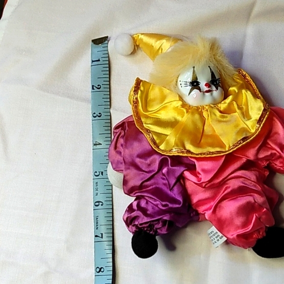 Accents | Vintage Porcelain Stuffed Clown Doll | Poshmark